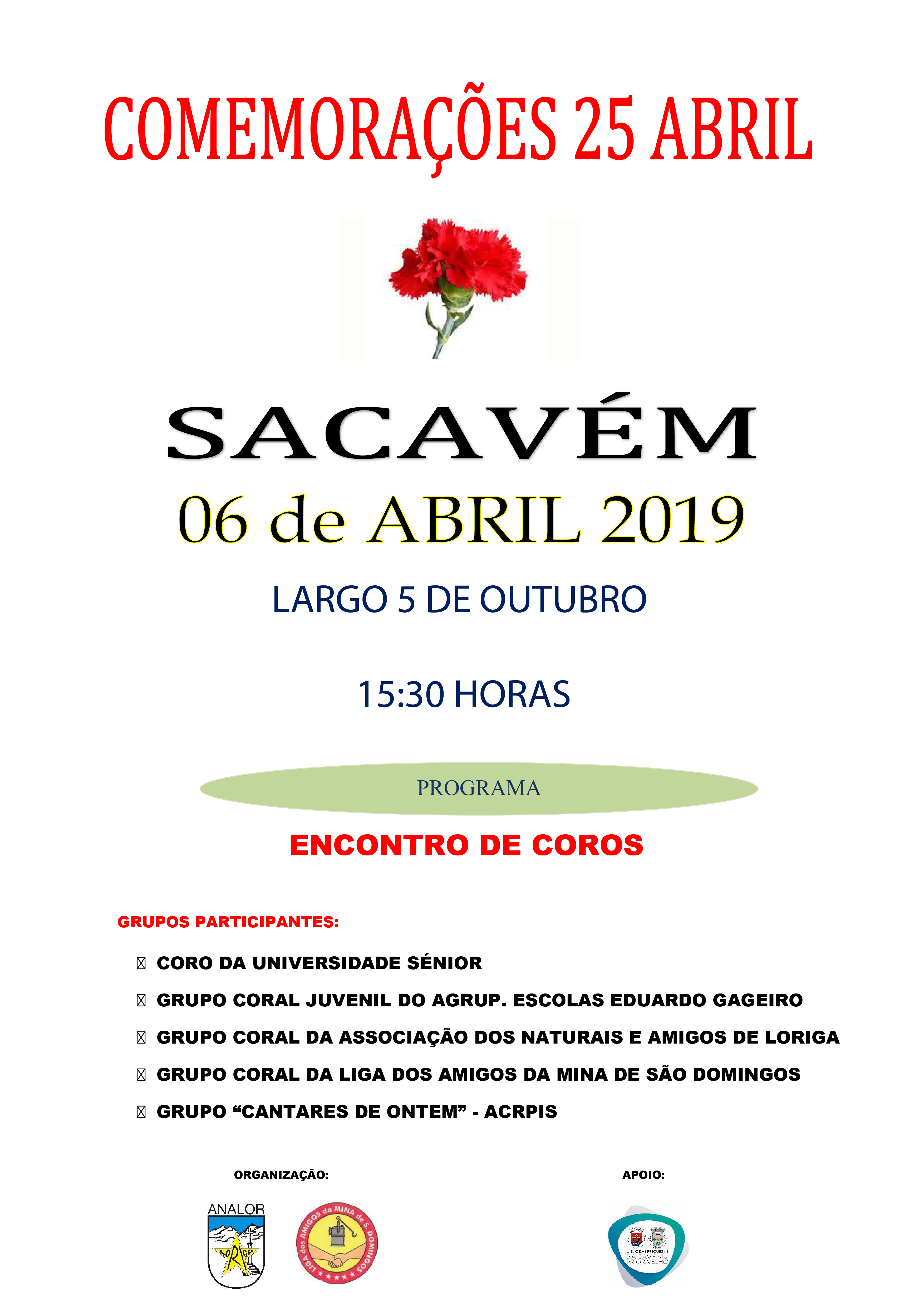 INFORMAÇÃO | ENCONTRO DE COROS - ADIADO - União das Freguesias de ...